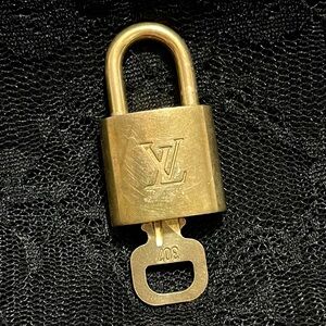 Louis Vuitton | Bags | Louis Vuitton Lv Lock And Key 37 Goldtone Brass ...